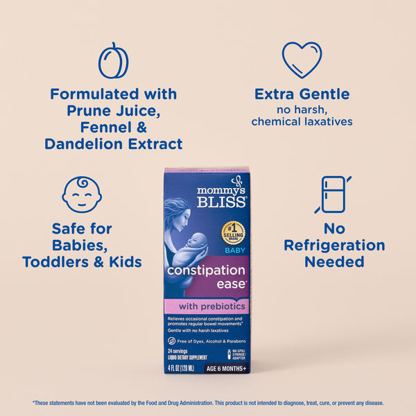 Baby Constipation Ease with Prebiotics* – Mommy's Bliss
