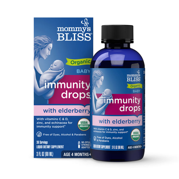 Organic Baby Immunity Drops with Elderberry – Mommy's Bliss