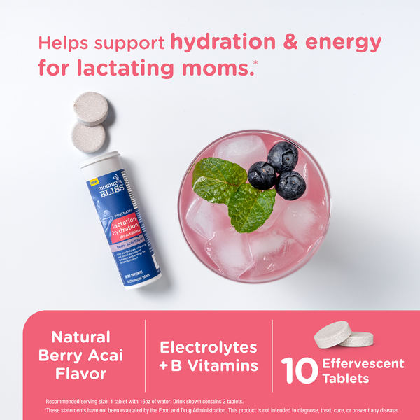 Lactation Hydration Drink Tablets - Berry Acai – Mommy's Bliss