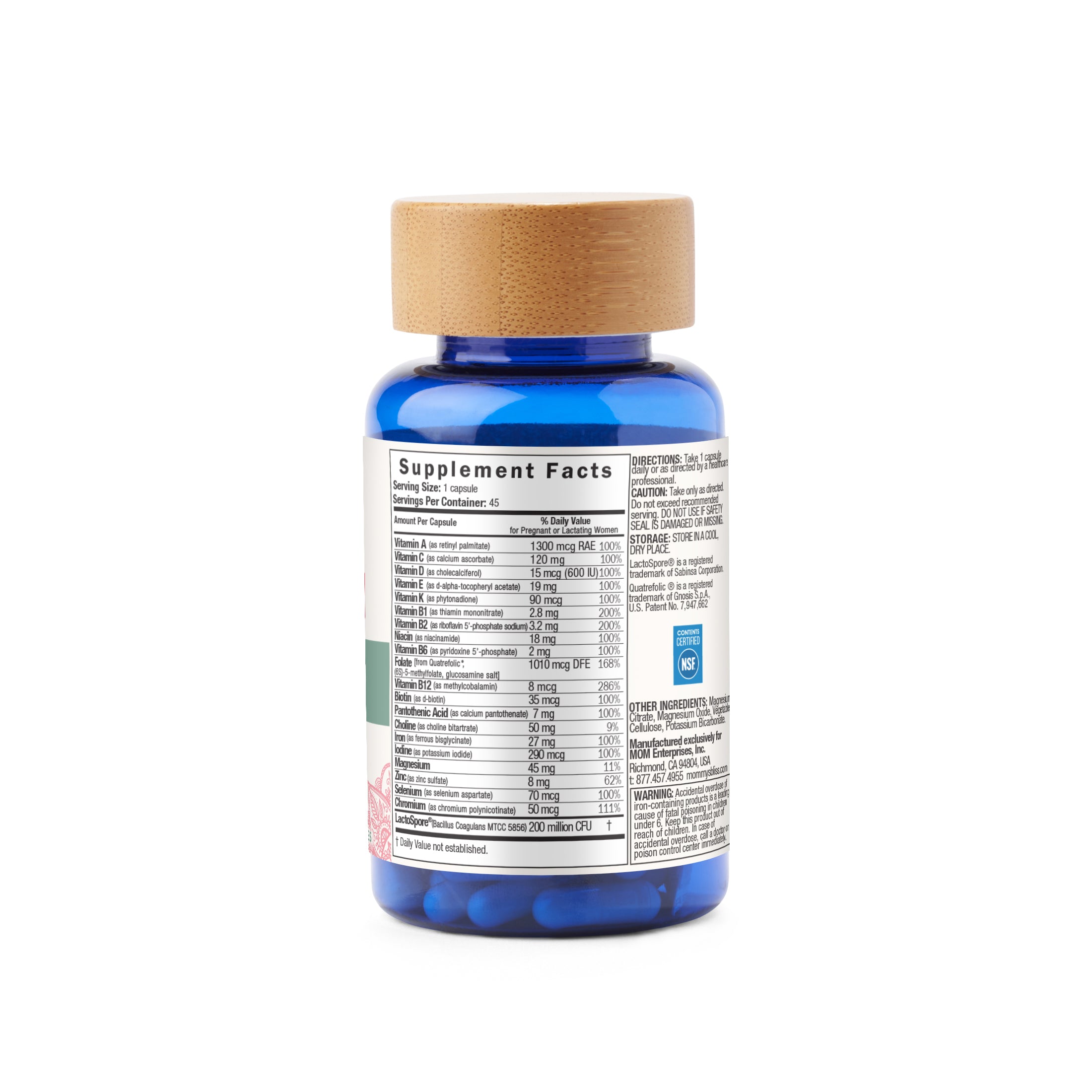 Prenatal Multivitamin + Iron – Mommy's Bliss